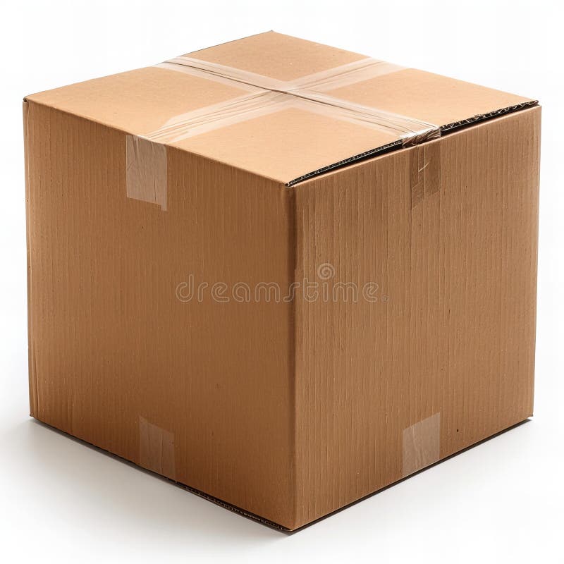 Digital Image of Cardboard Box , Isolated on White Background , High ...