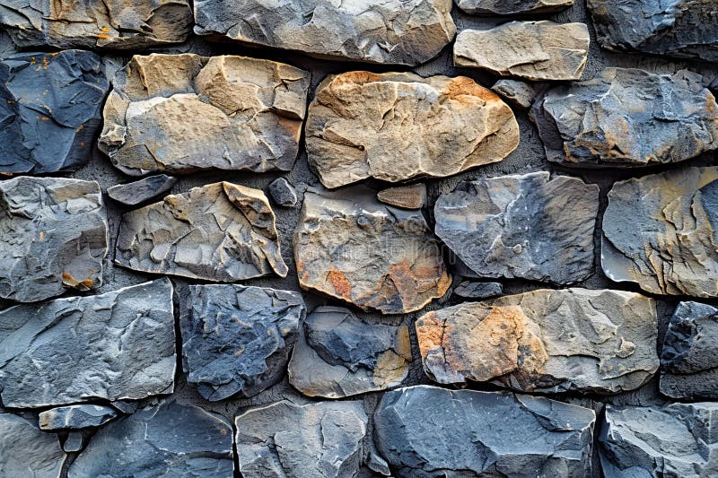 Digital Image of Real Stone Wallpaper in Beige on Blue for Wall, High ...