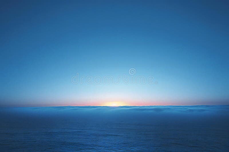 Digital Image of the Sky is Blue with the Sun Rising, High Quality ...