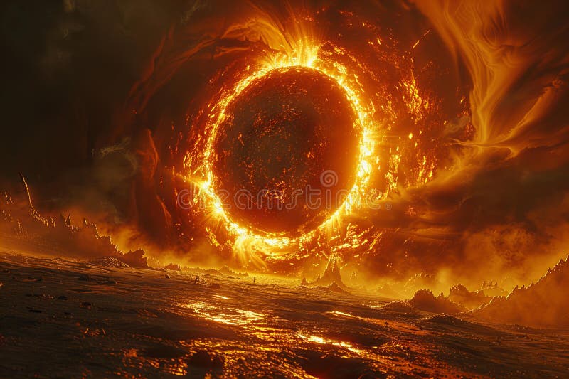 Digital ECLIPSE stock illustration. Illustration of sunlight - 91496145