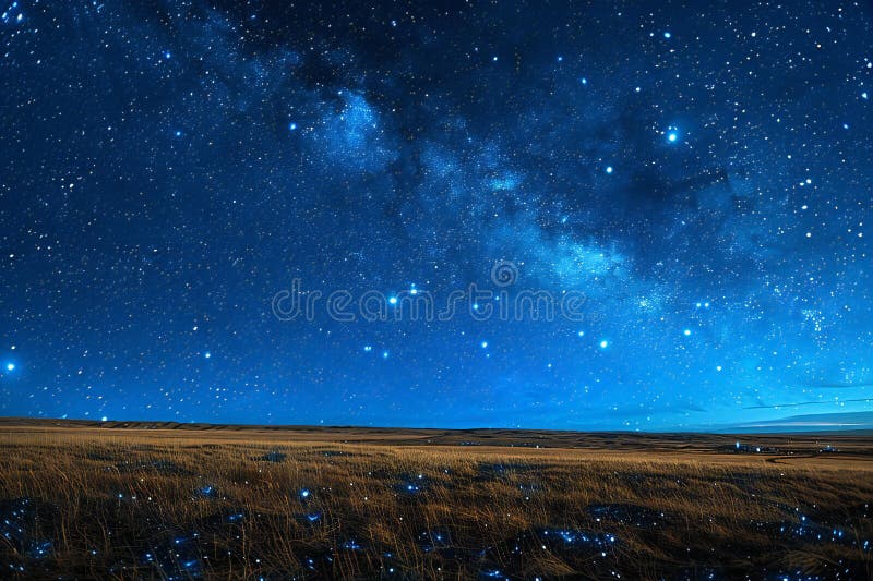 Digital Image of Stars in the Sky at Night Time, High Quality, High ...