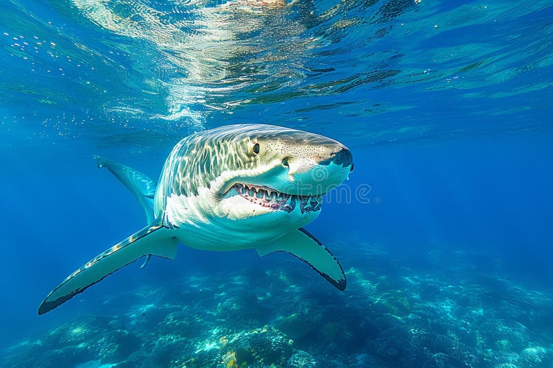 Digital Image of Stunning Photo of Great White Shark , High Quality ...
