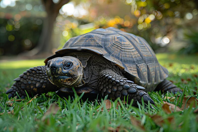 Digital Image of Tortoise on Grass and the Sun, High Quality, High ...