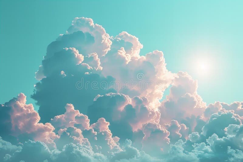 Digital Image of White Clouds in the Sky, Soft White Background, High ...