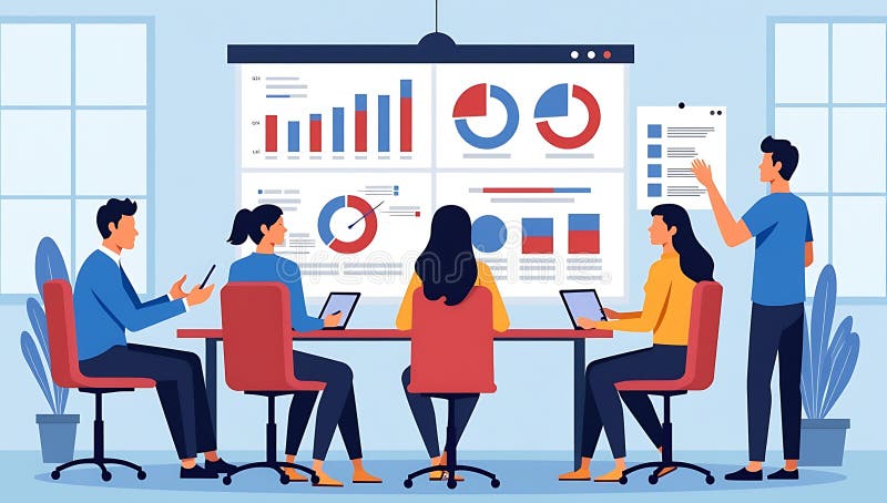 Effective Digital Marketing Strategy Session in Action Stock ...