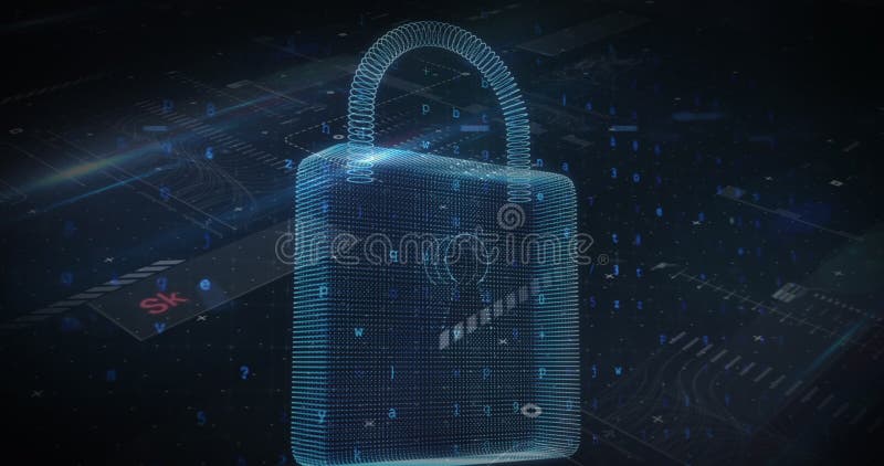 Illustration of Digital Padlock with Letters and Numbers Against ...