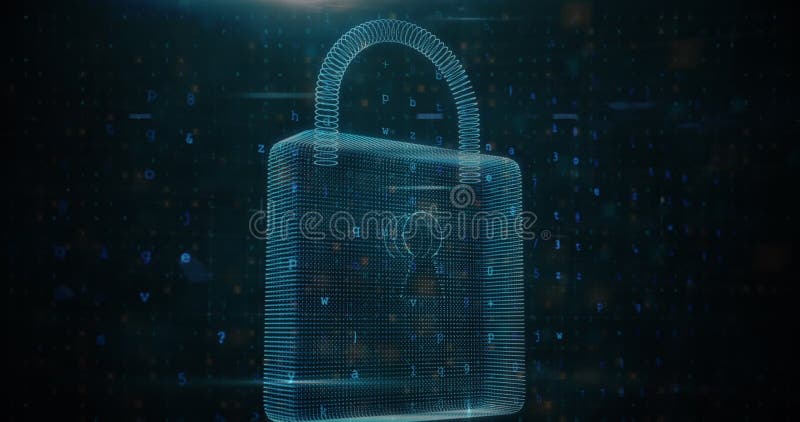 Illustration of Digital Padlock with Numbers and Letters Against ...