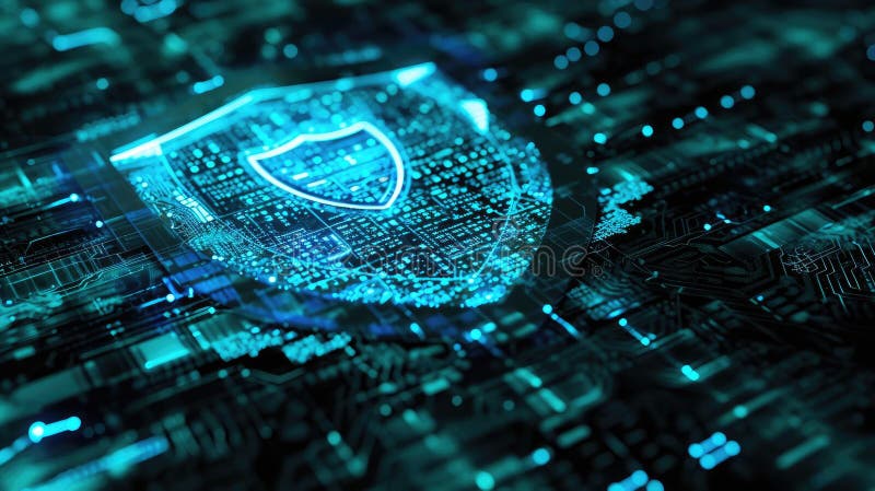 Illustration of Digital Protection Stock Illustration - Illustration of ...