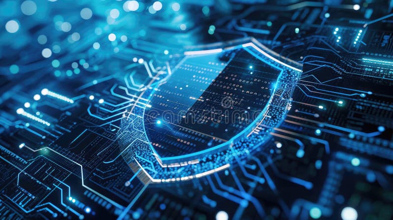 Illustration of Digital Protection Stock Image - Image of security ...