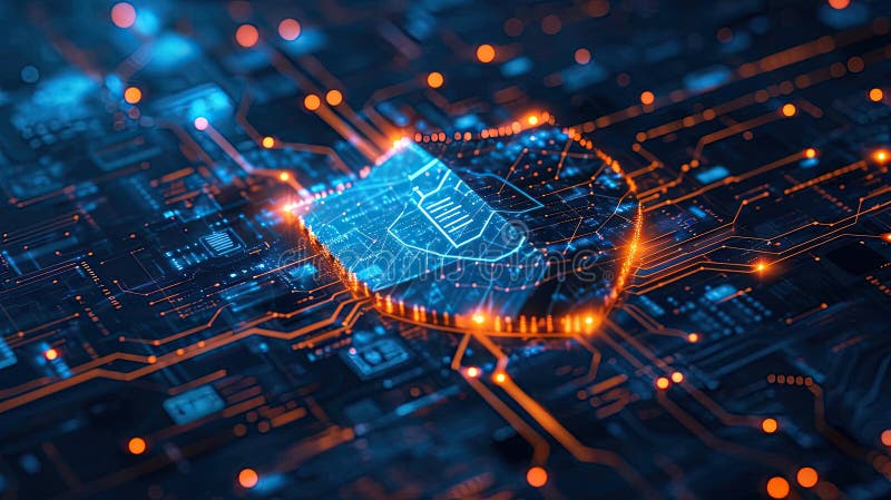 Illustration of Digital Protection Stock Illustration - Illustration of ...