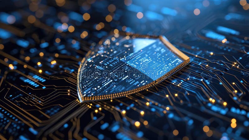 Illustration of Digital Protection Stock Illustration - Illustration of ...