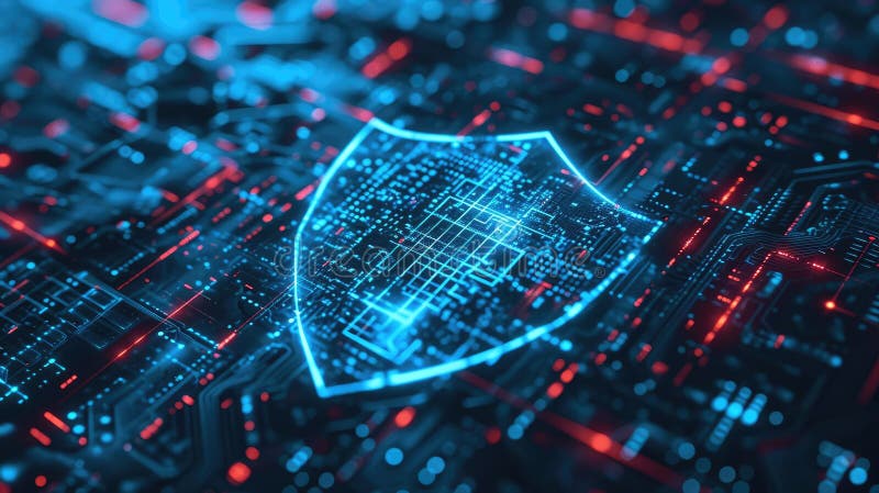 Illustration of Digital Protection Stock Illustration - Illustration of ...
