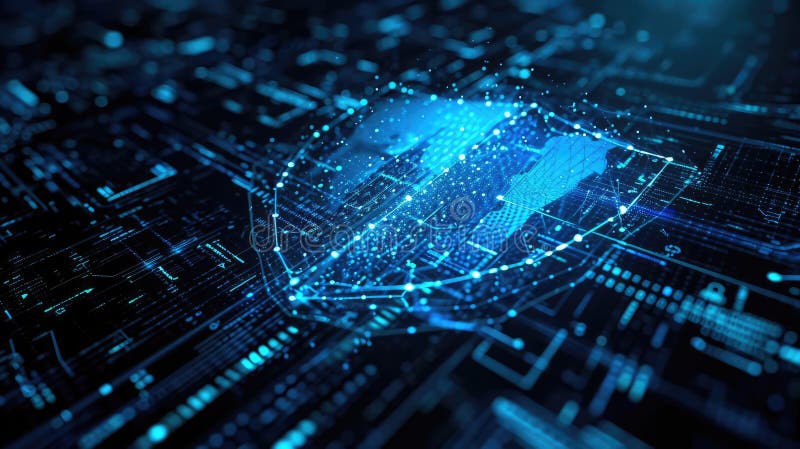 Illustration of Digital Protection Stock Illustration - Illustration of ...