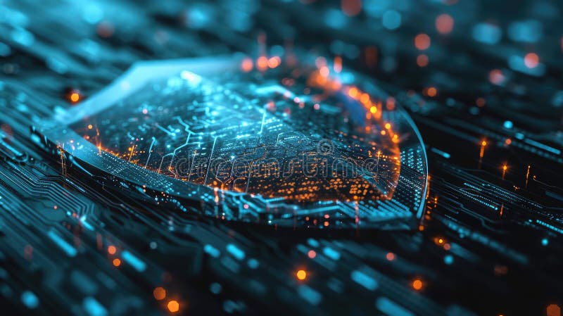 Illustration of Digital Protection Stock Illustration - Illustration of ...