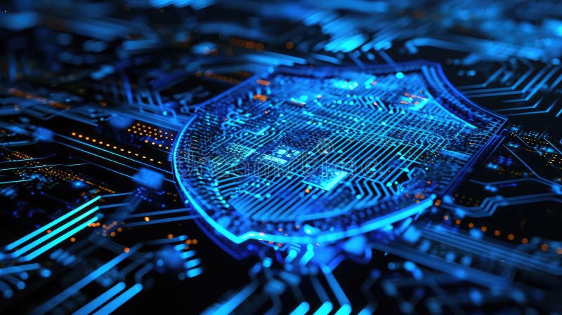 Illustration of Digital Protection Stock Illustration - Illustration of ...