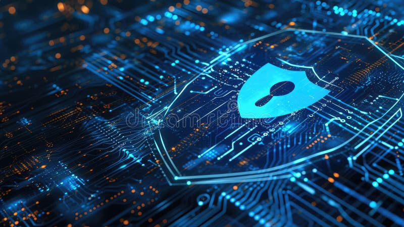 Illustration of Digital Protection Stock Illustration - Illustration of ...