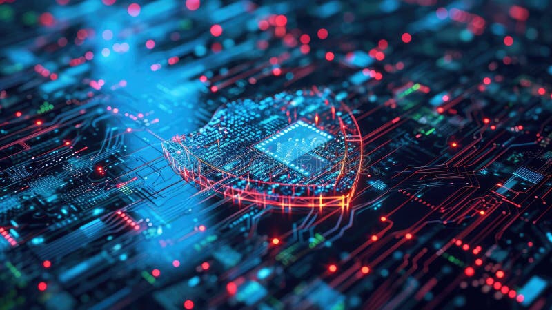 Illustration of Digital Protection Stock Photo - Image of internet ...