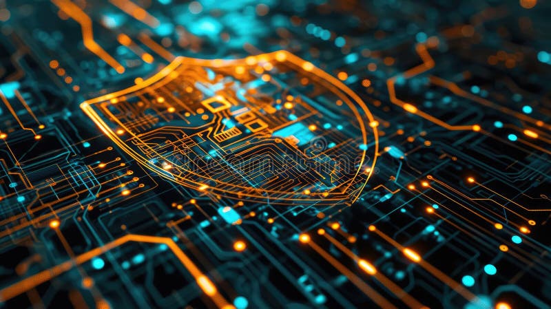 Illustration of Digital Protection Stock Image - Image of security ...