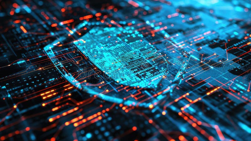 Illustration of Digital Protection Stock Photo - Image of concept ...