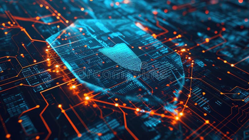 Illustration of Digital Protection Stock Image - Image of digital ...