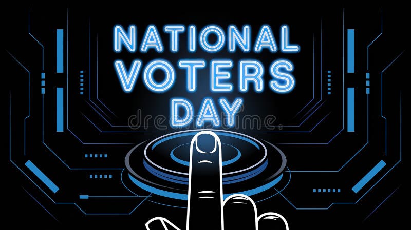 Illustration of Digital Representation of National Voters Day ...