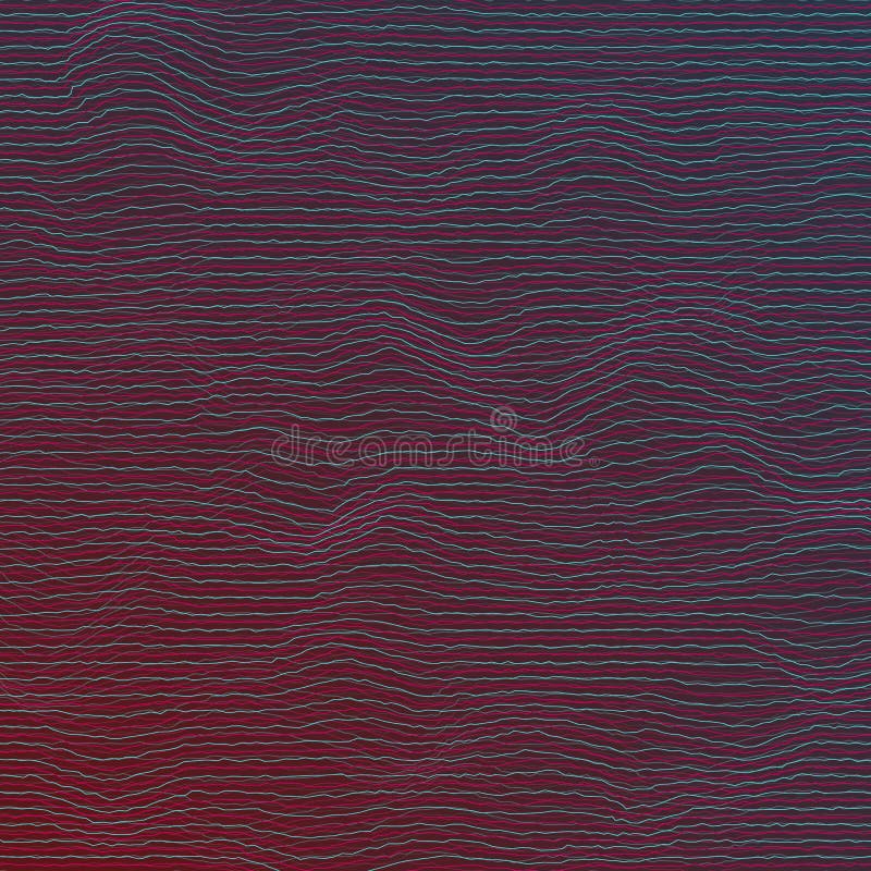 Digital Sound Wave Distortion. Vector Equalizer Frequency Glitch Effect ...