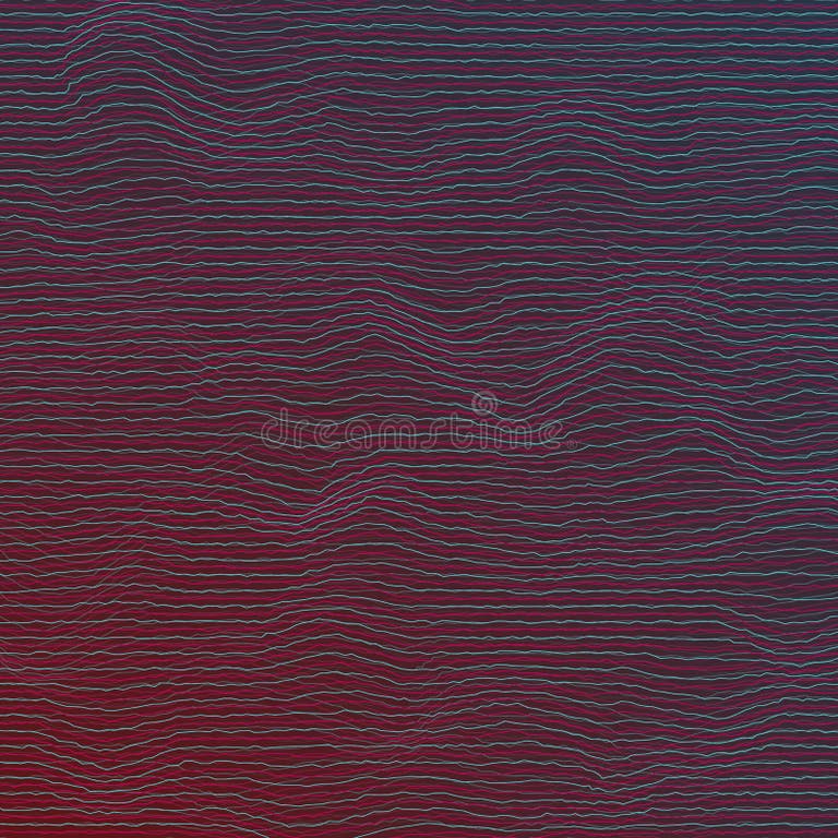 Digital Sound Wave Distortion. Vector Equalizer Frequency Glitch Effect ...