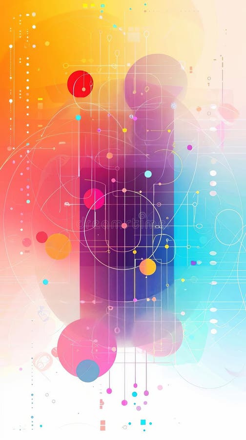 Illustration of a Digital Transformation Icon in a Colorful Modern ...