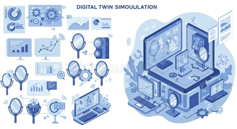 Twin White Advertising Screens Stock Illustrations – 5 Twin White ...