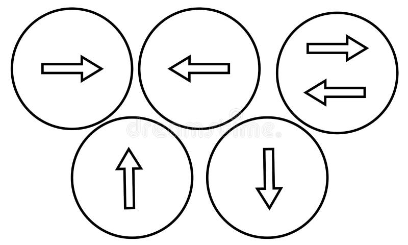 Illustration Directional Arrows Stock Illustration - Illustration of ...