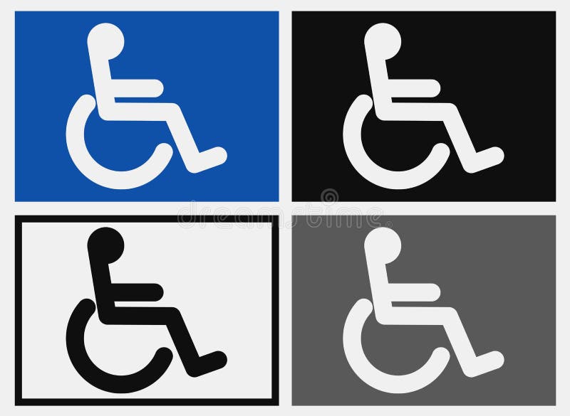 Illustration Disable Icon Set Stock Illustration - Illustration of ...