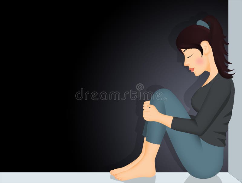 Illustration of Disappointed and Sad Woman Stock Illustration ...