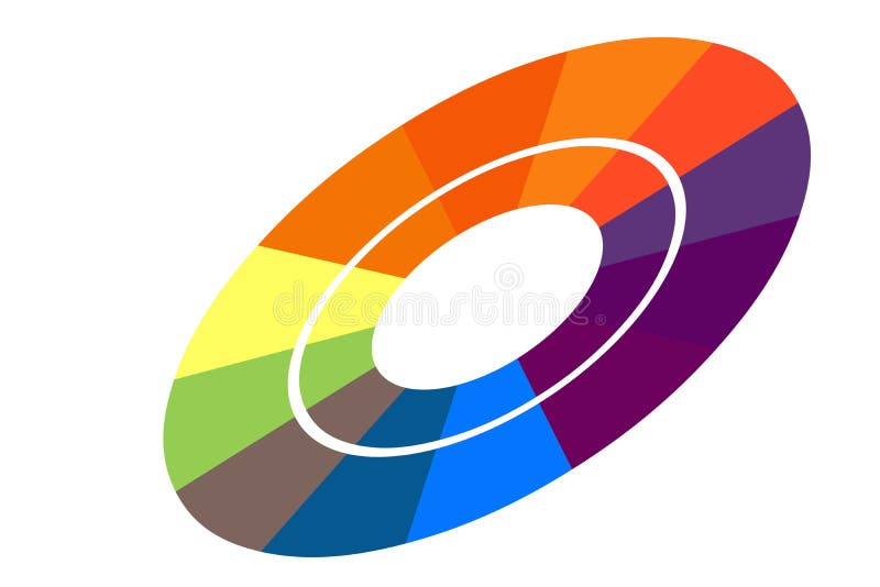 Illustration of a Disc Colored in the Rainbow Colors with a White ...