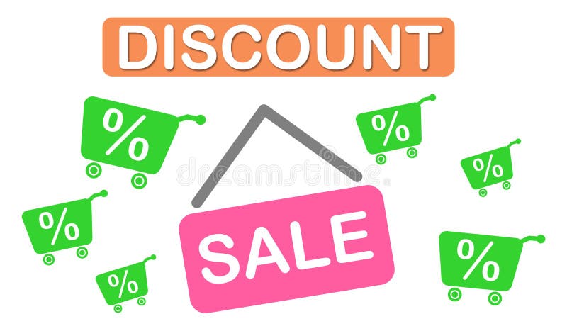 Concept of discount stock illustration. Illustration of commerce ...