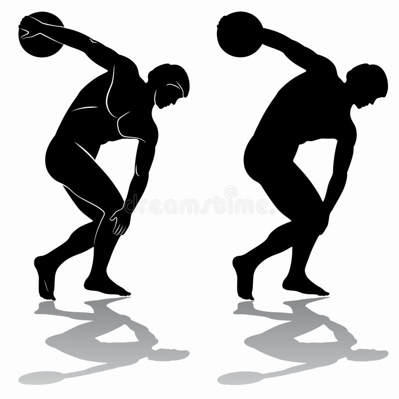Discus thrower stock vector. Illustration of discus, body - 32180009
