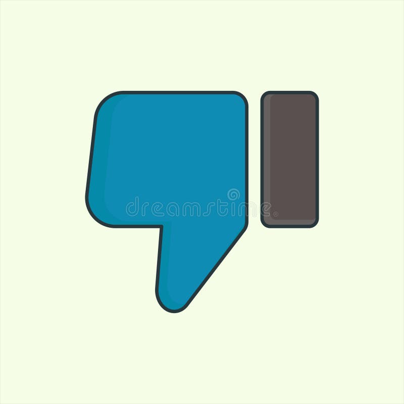 Illustration of a Dislike Icon. Icon Related To Design Elements Stock ...
