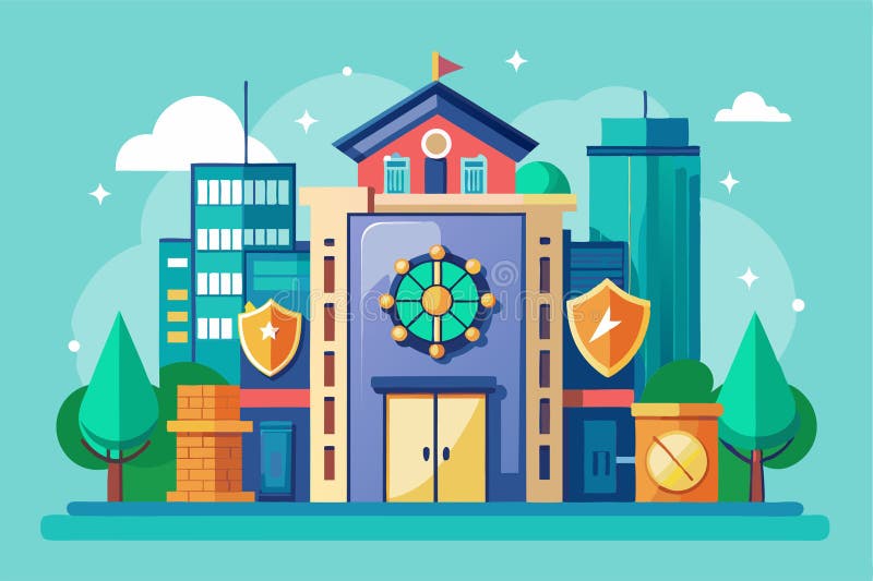 This Illustration Displays a Bright and Safe Building Design Featuring ...