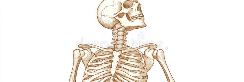 Human Skeleton Illustration Showcasing Anatomy Details for Educational ...