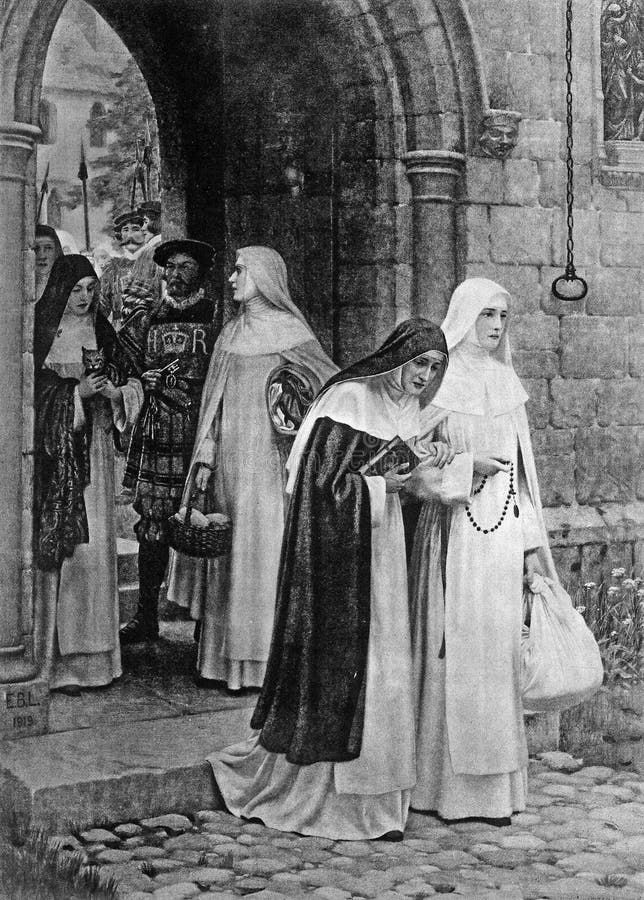 Illustration of the Dissolution of the Monasteries Stock Image - Image ...