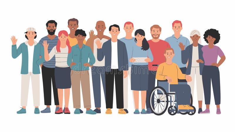 Diverse Group of People with Different Abilities and Backgrounds Stock ...