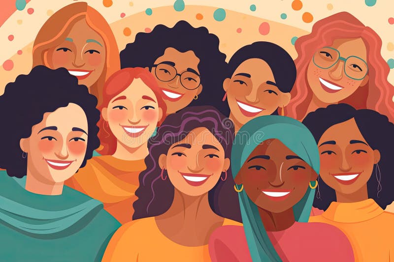 Illustration of Diverse Women Stock Illustration - Illustration of ...