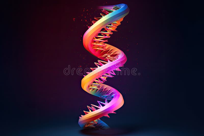 Illustration of DNA Double Helix - AI Generated Stock Illustration ...