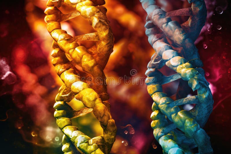 Illustration of DNA Double Helix - AI Generated Stock Illustration ...