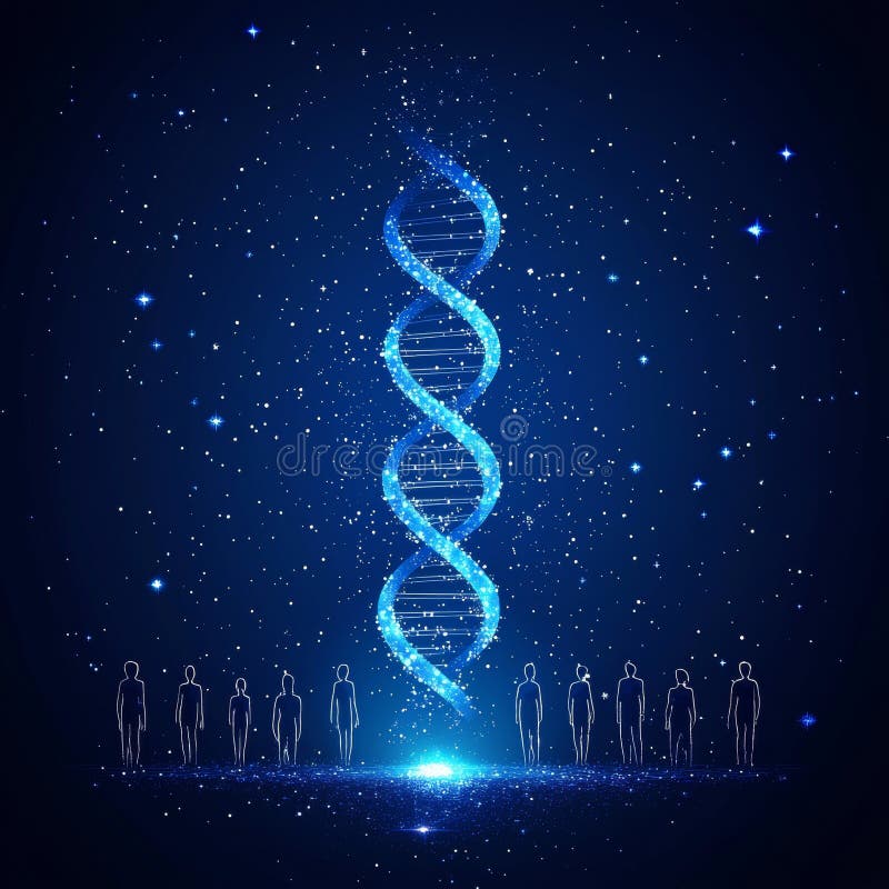 Illustration of the DNA Double Helix, Symbolizing Genetics and ...