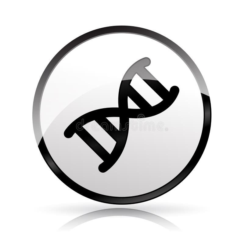 DNA, Genetic Icon - Circle Background Stock Vector - Illustration of ...