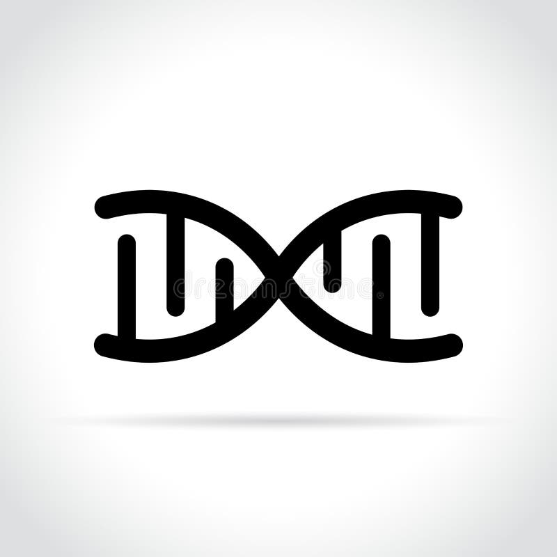 Dna Icon on White Background Stock Vector - Illustration of human ...