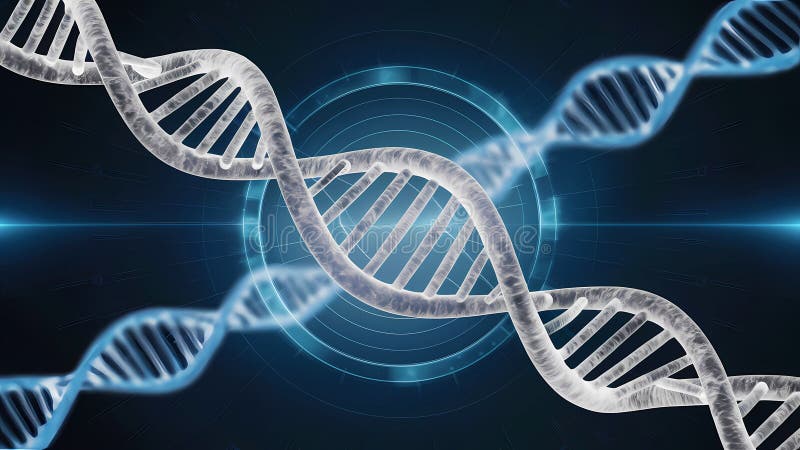 Illustration of a DNA Molecule Featuring Two Intertwined Strands ...