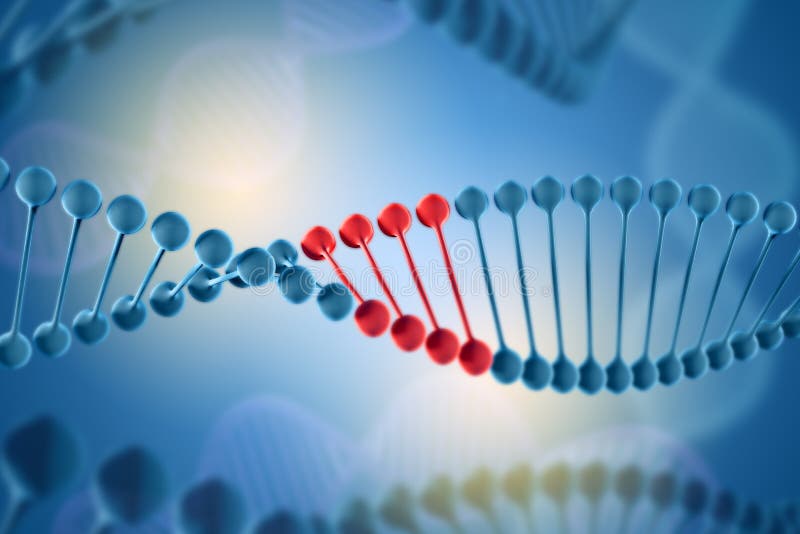 Illustration of DNA Molecule. the Helical Molecule in the Environment ...