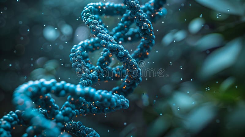 Illustration of DNA Replication Process, Showing the Synthesis of New ...