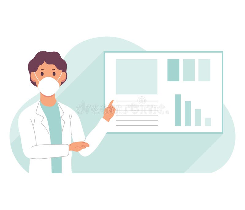 Illustration of a Doctor Explaining His Presentation Stock Vector ...